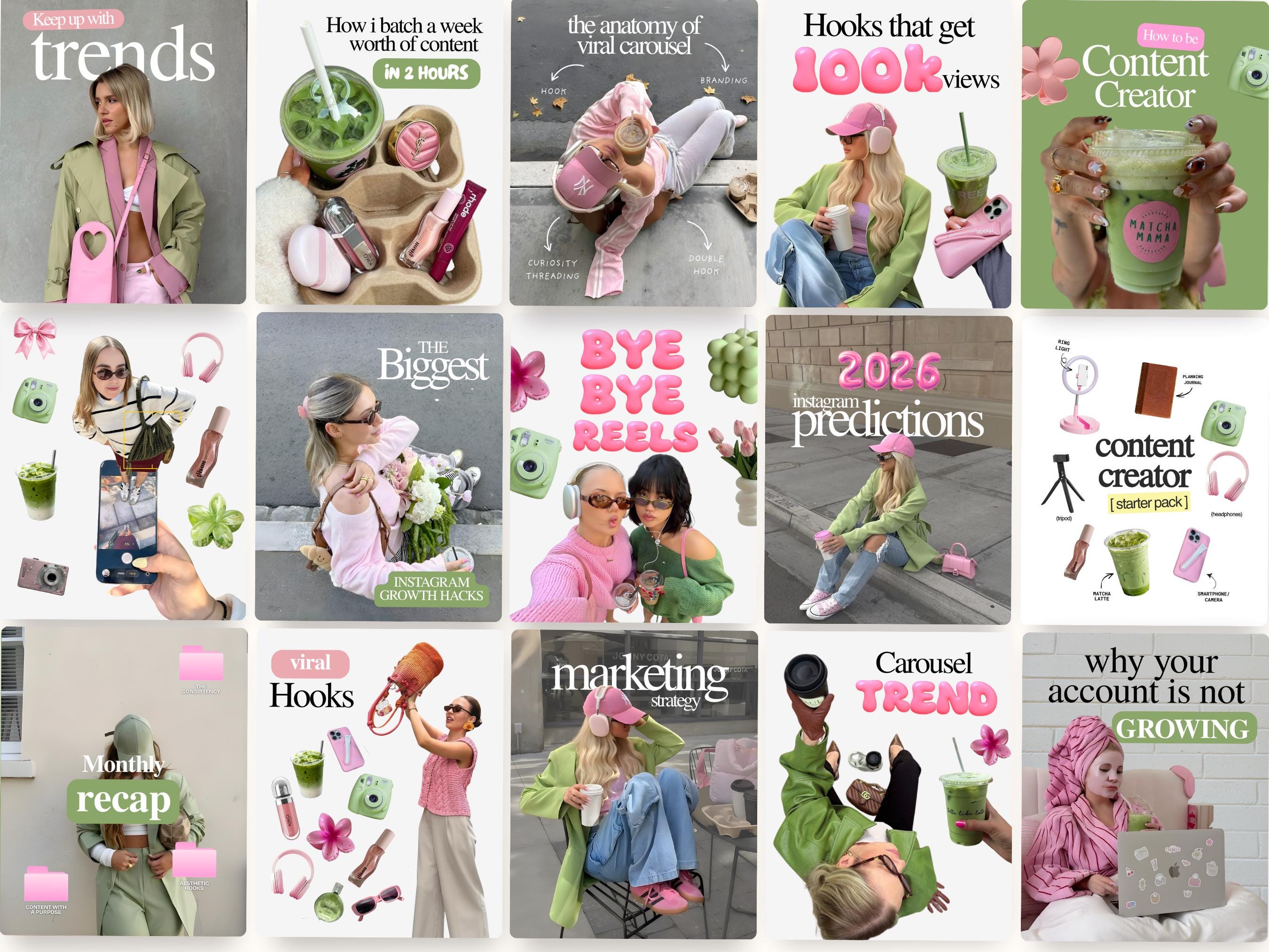 Trendy 40 Ios Core Content Creator Instagram Posts & 40 Stories, SMM ...