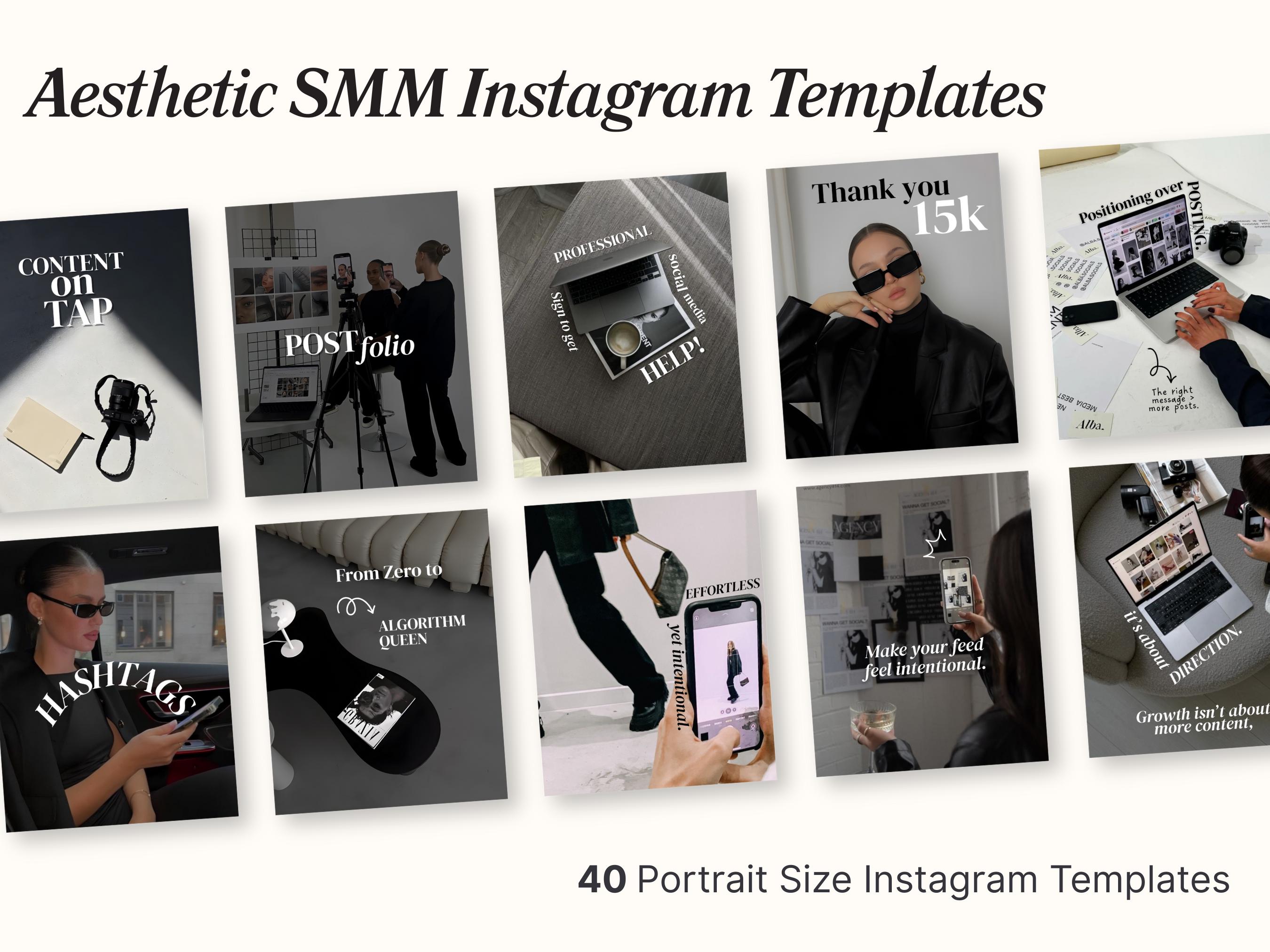 Aesthetic Canva Instagram Templates, Trendy Modern Pinterest Inspired ...