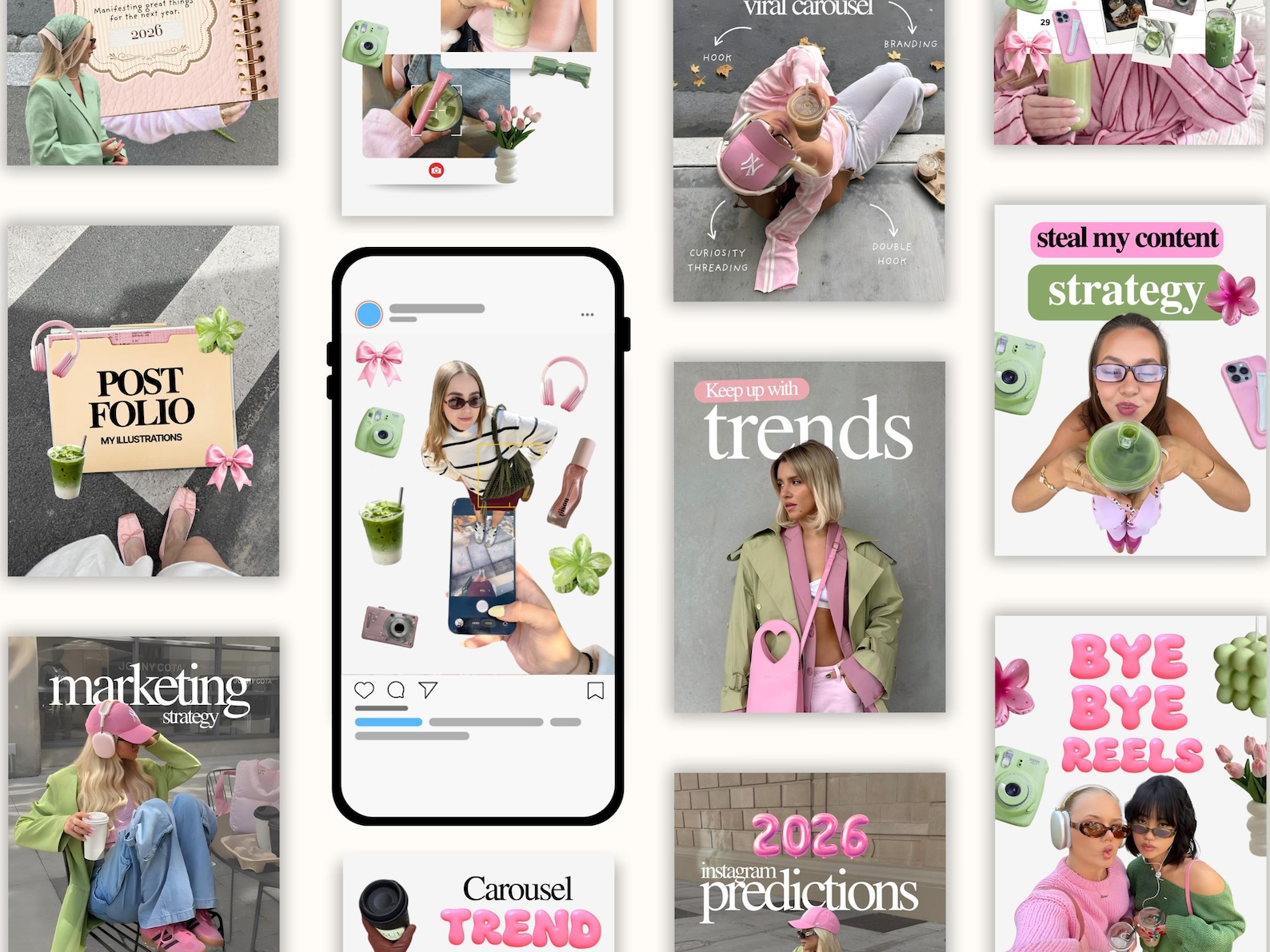 Trendy 40 Ios Core Content Creator Instagram Posts & 40 Stories, SMM ...