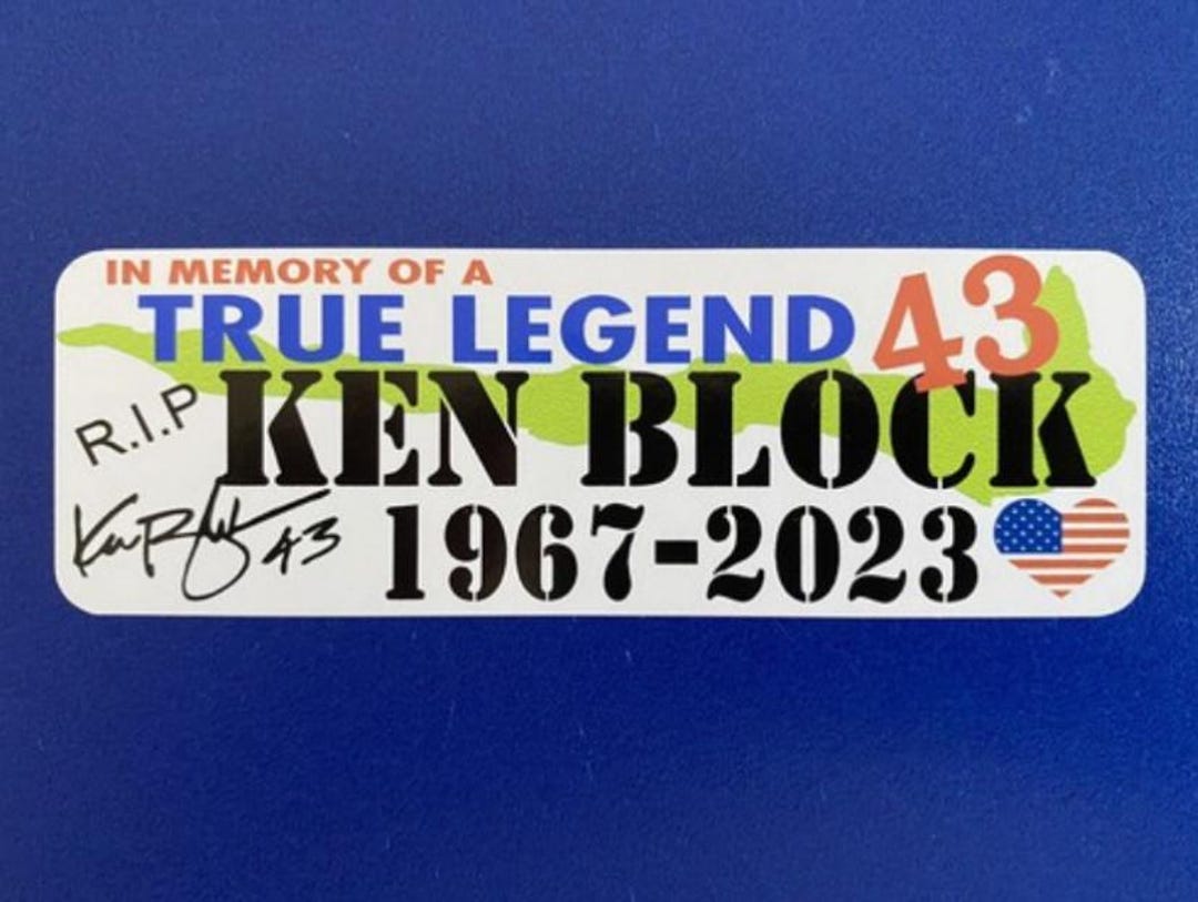 Ken Block Tribute Sticker Decal Window Boot Trunk Race Fiesta Rally ...