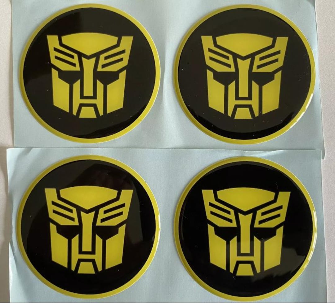 Transformers Autobot Car Alloy Wheel Centre Caps Stickers Domed Resin ...
