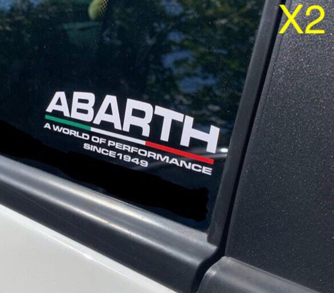 Abarth World of Performance Window Sticker Decal Fit Fiat 500 595 BOOT ...