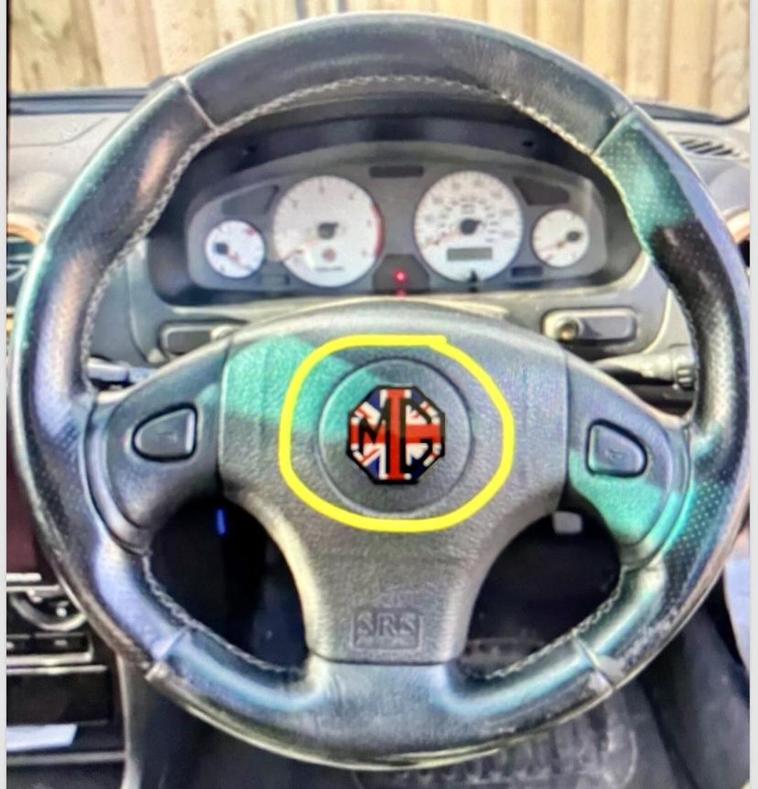 Mg Steering Wheel Badge Octagon Union Jack Mk1 Midget TF Mtb Zr Zt ...