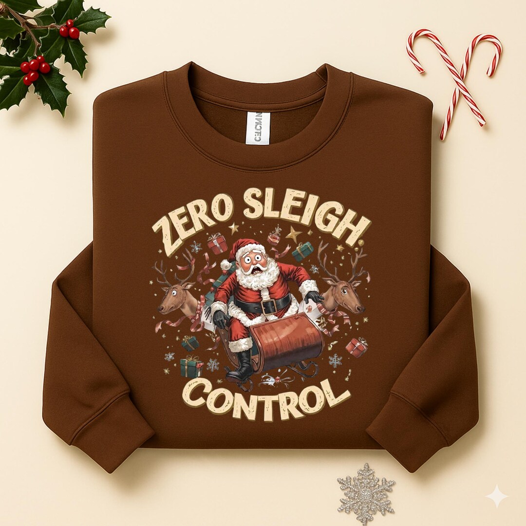 Funny Santa Zero Sleigh Control Christmas PNG, Retro Holiday T-shirt ...