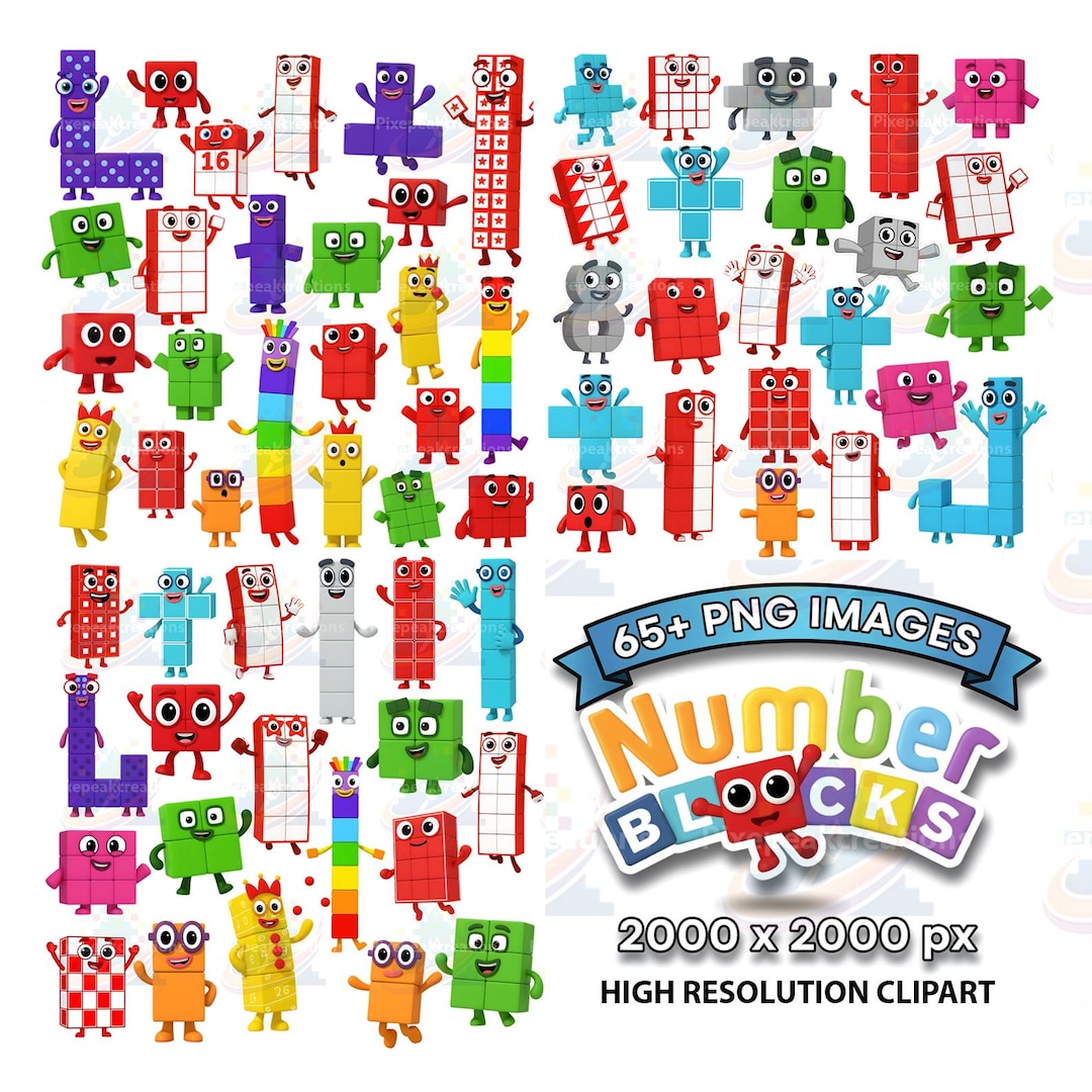 65+ Numberblocks PNG Clipart Bundle, Number Blocks Images, Transparent ...