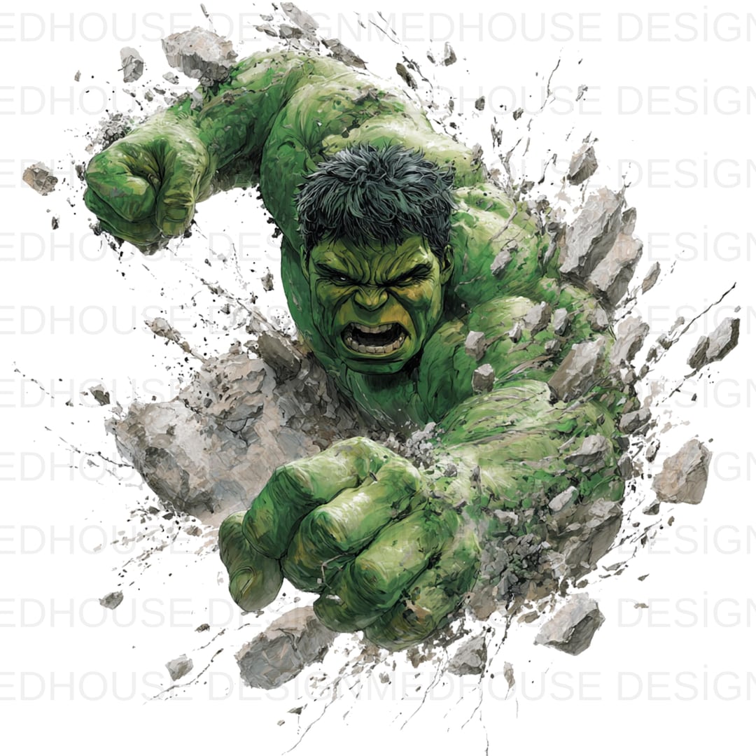 8 Hulk Watercolor Pngs: Splash Art Graphics (instant Download) - Etsy