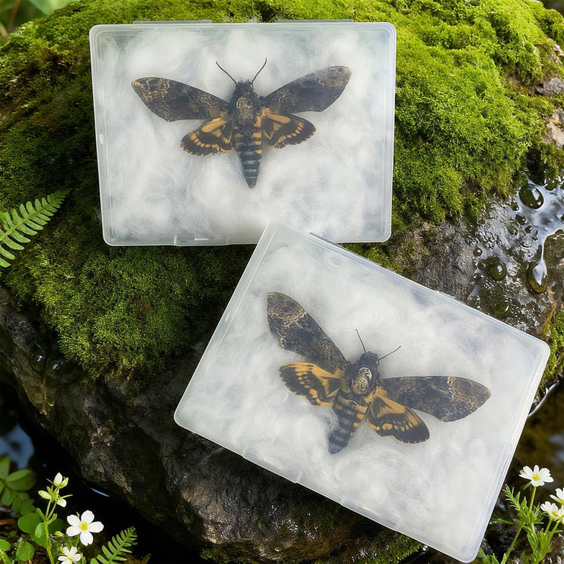 Death's-head Hawkmoth Specimen, Skull Moth, Taxidermy Acherontia ...