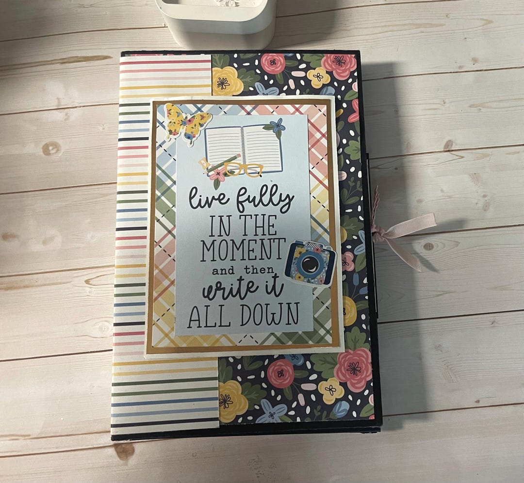 Handmade Scrapbook Album, Interactive Photo Keepsake (6 1/2”x 10 ...