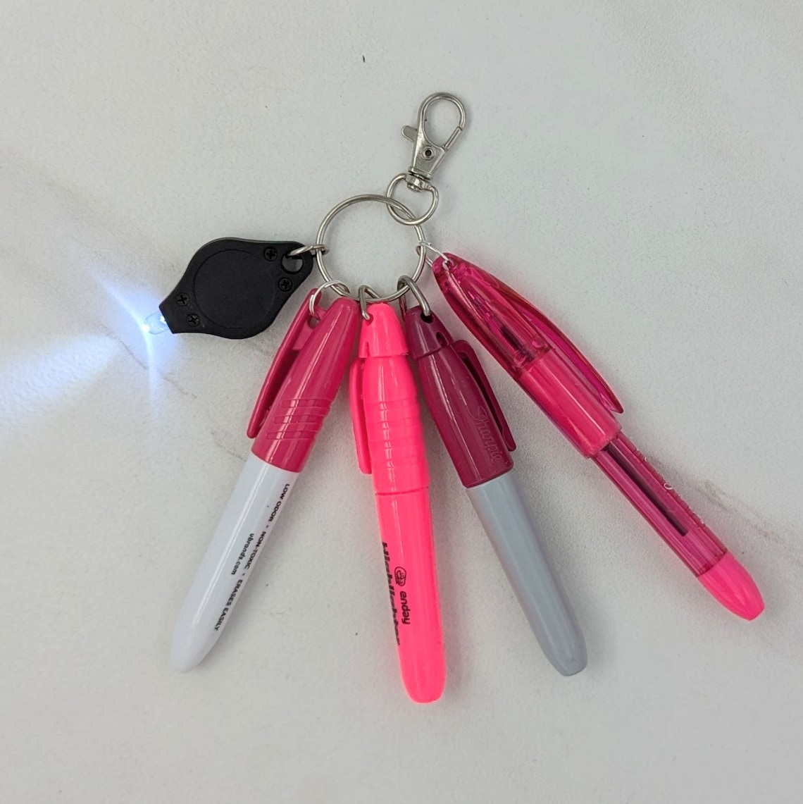 Mini Sharpie for Badge Reel, Mini Pen Keychain, Highlighter Dry Erase ...