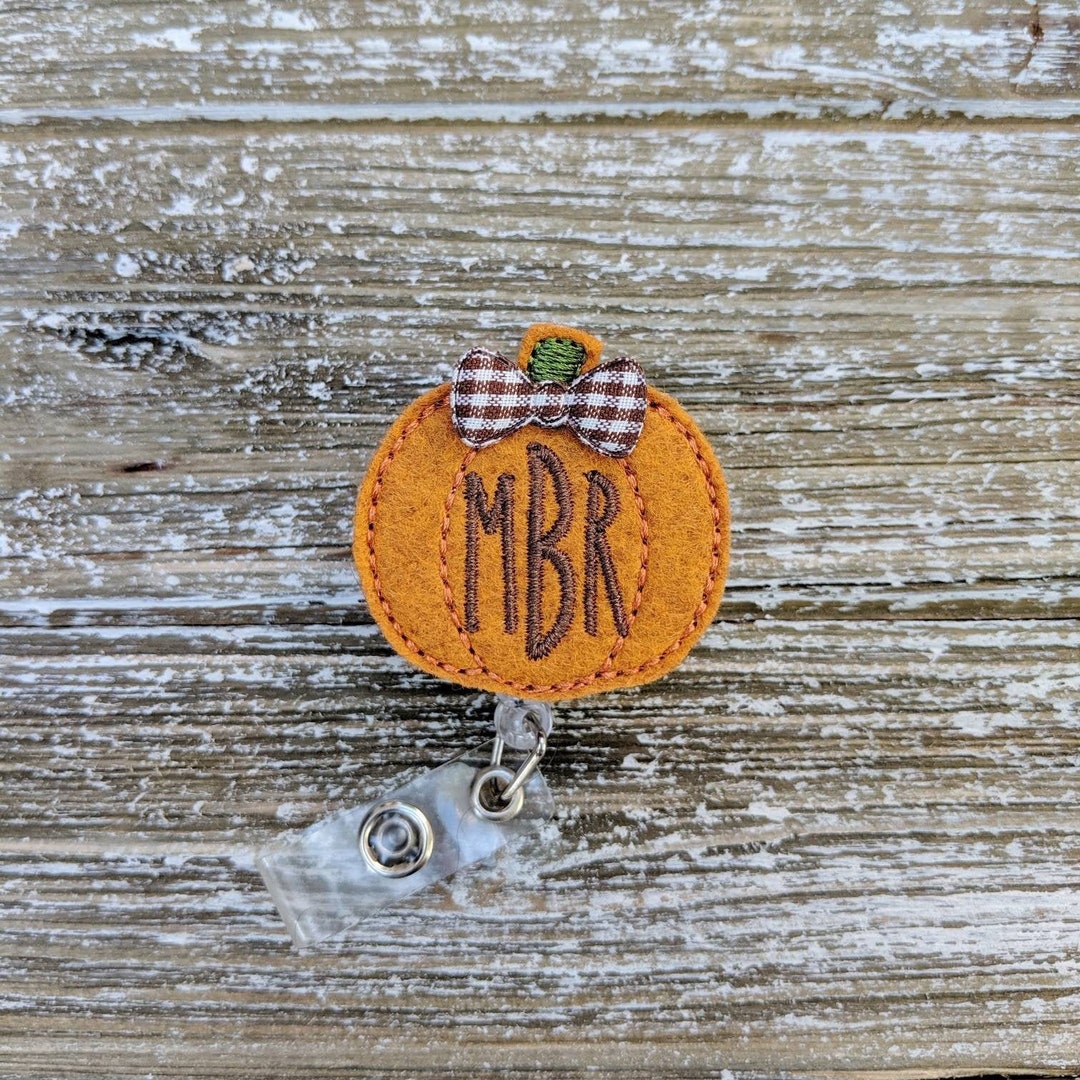 Personalized Monogrammed Nurse Badge Reel Personalized Fall Badge Reel ...