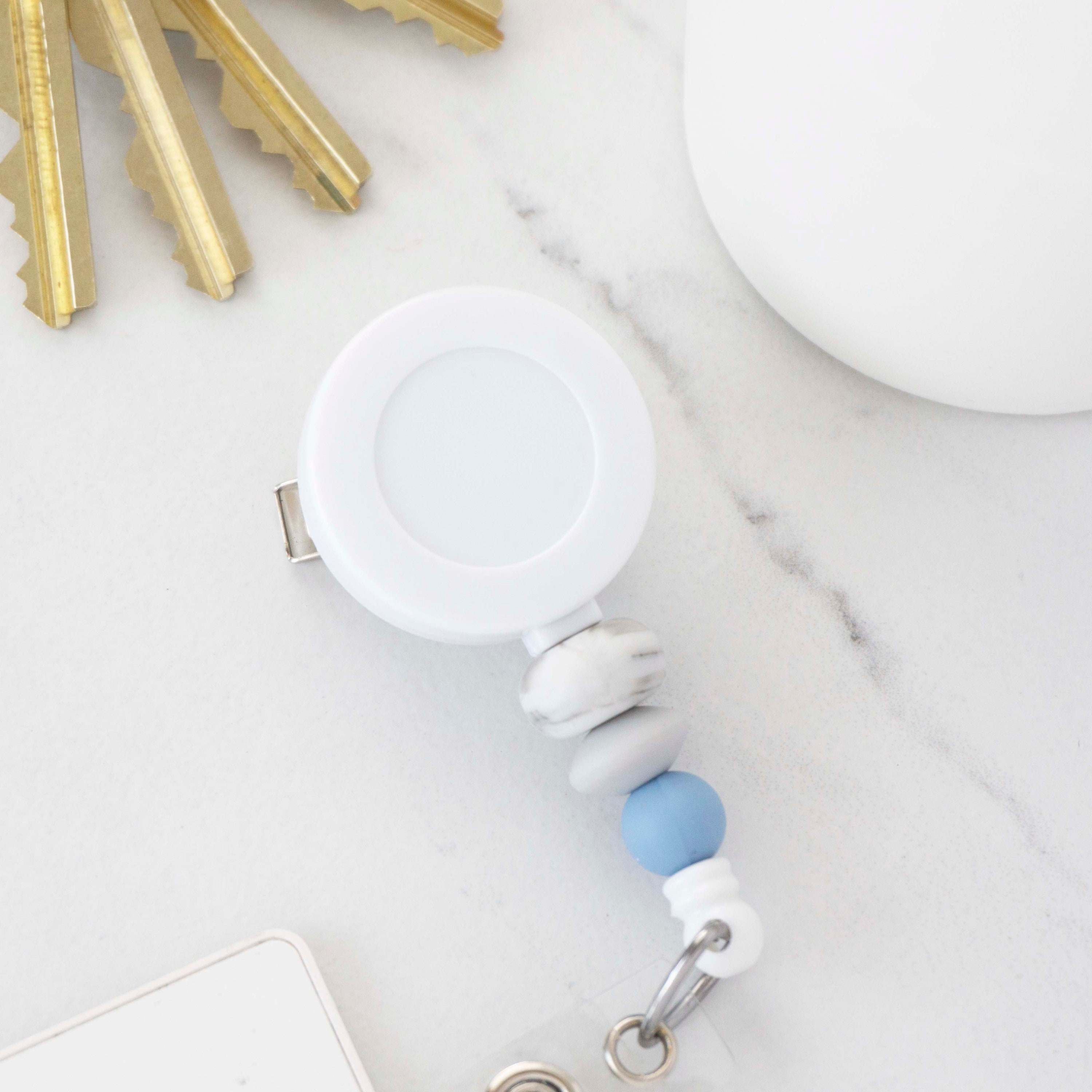 Badge Reel with Beads Modern Badge Reel Badge Reel Nurse | Etsy