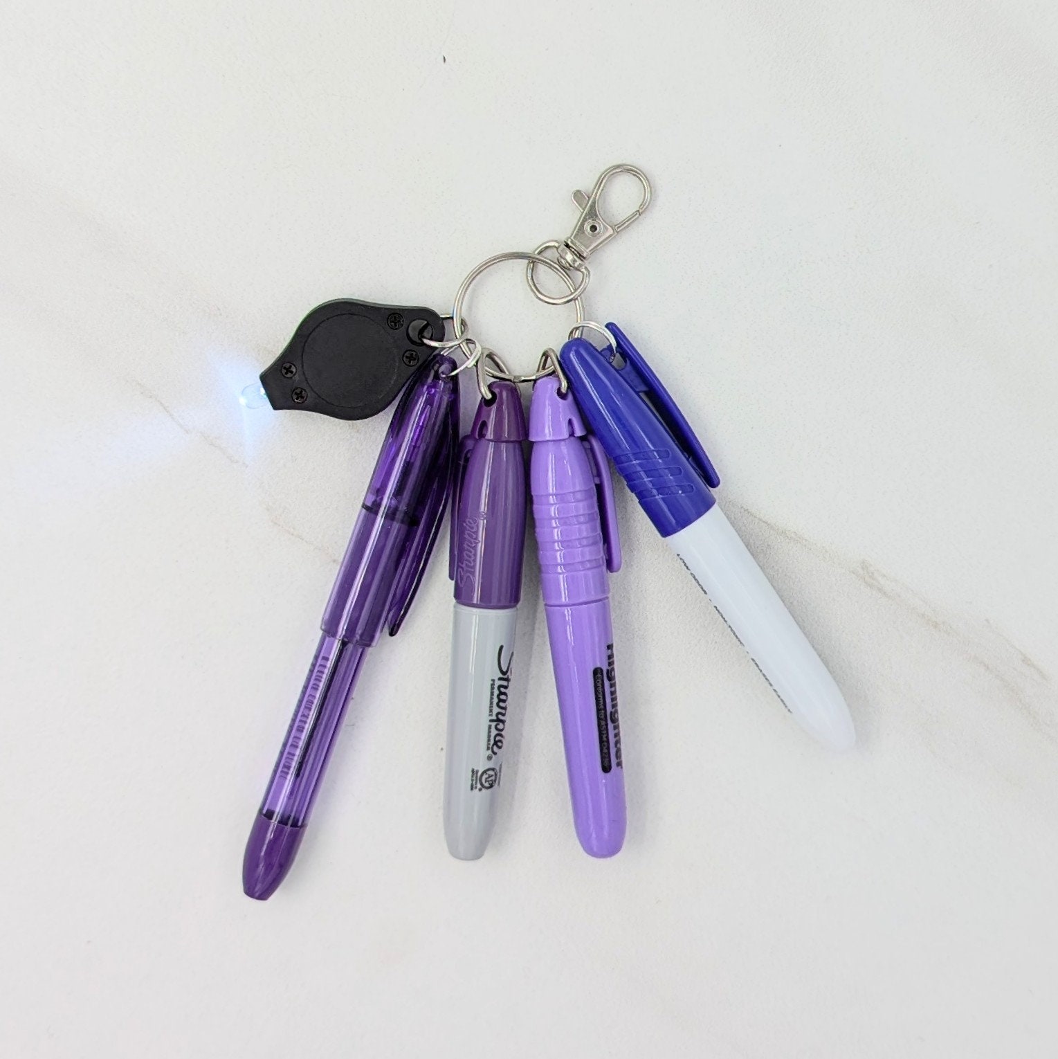 Mini Sharpie for Badge Reel, Mini Pen Keychain, Highlighter Dry Erase ...