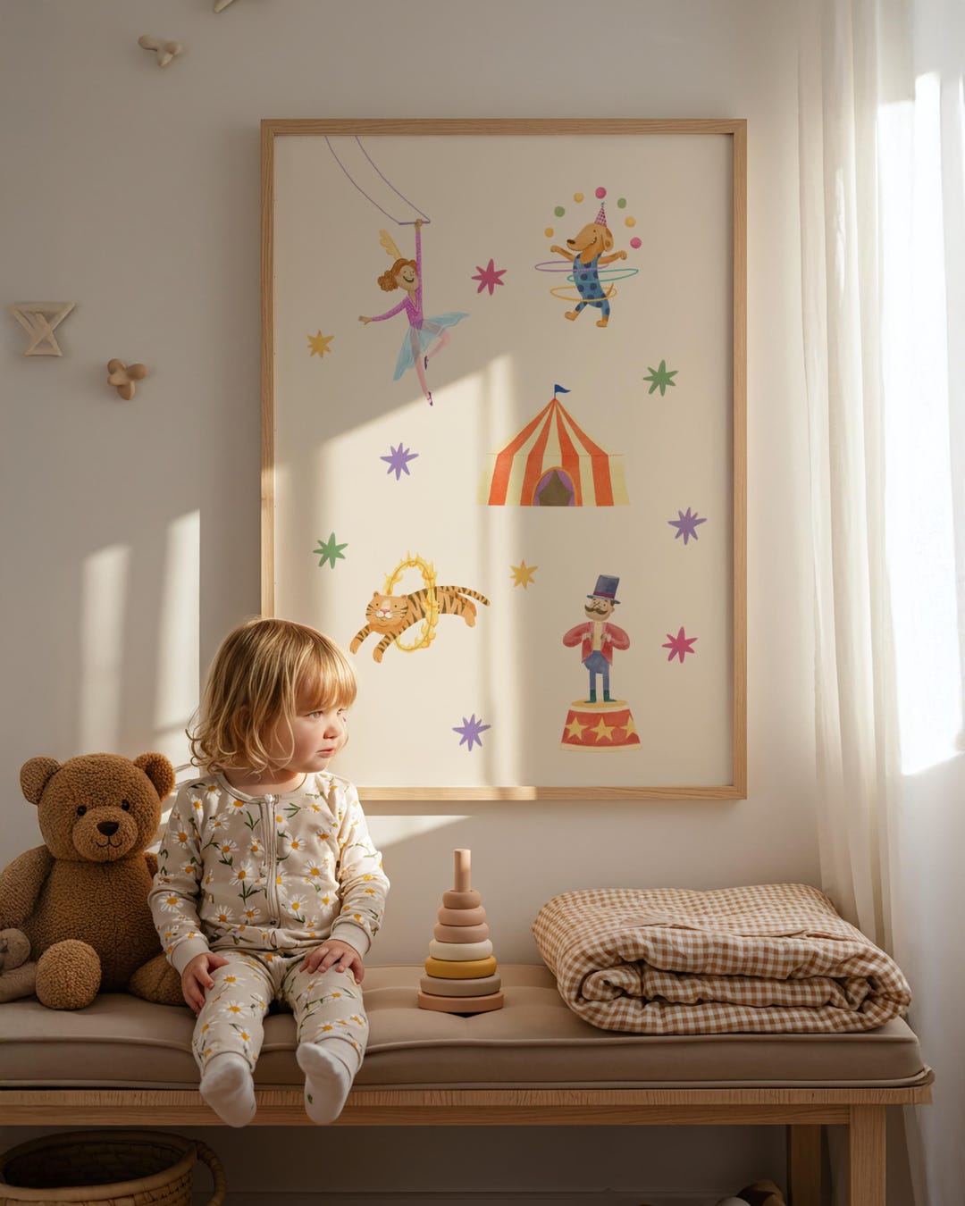 Circus Nursery Art Digital Download Illustration Print Circus Theme ...