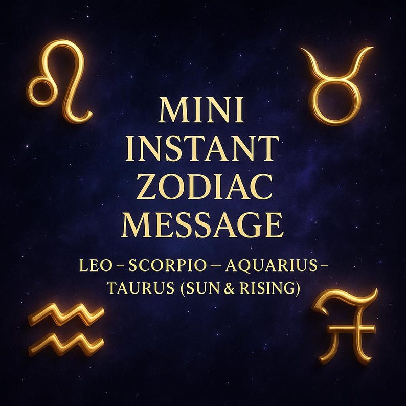 Mini Instant Zodiac Message Fixed Signs (leo, Scorpio, Aquarius,taurus ...