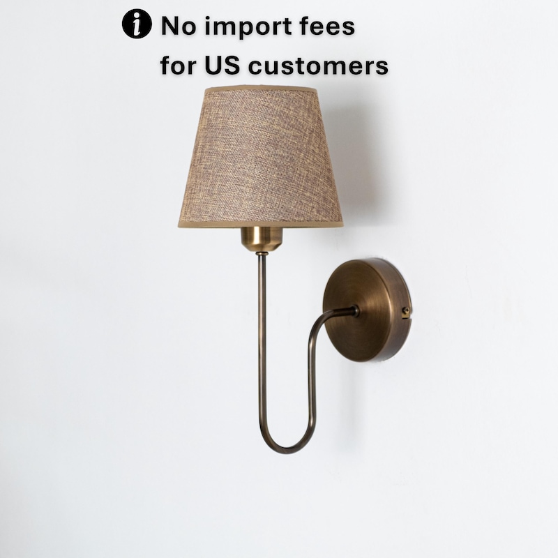Wall Sconces Brass Linen - Etsy