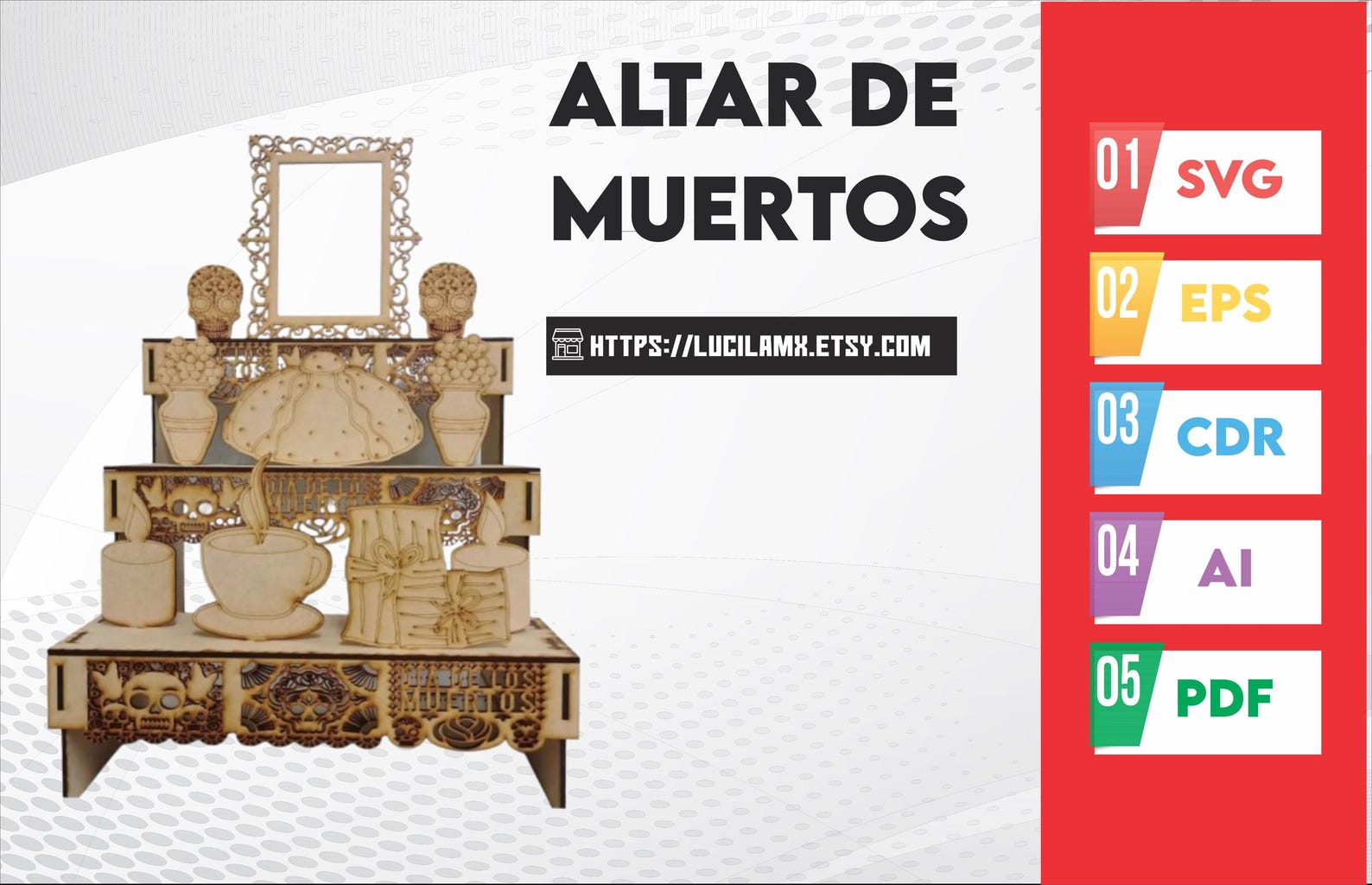 Day of the Dead Ofrenda Laser Cut File | Day of the Dead Altar SVG ...