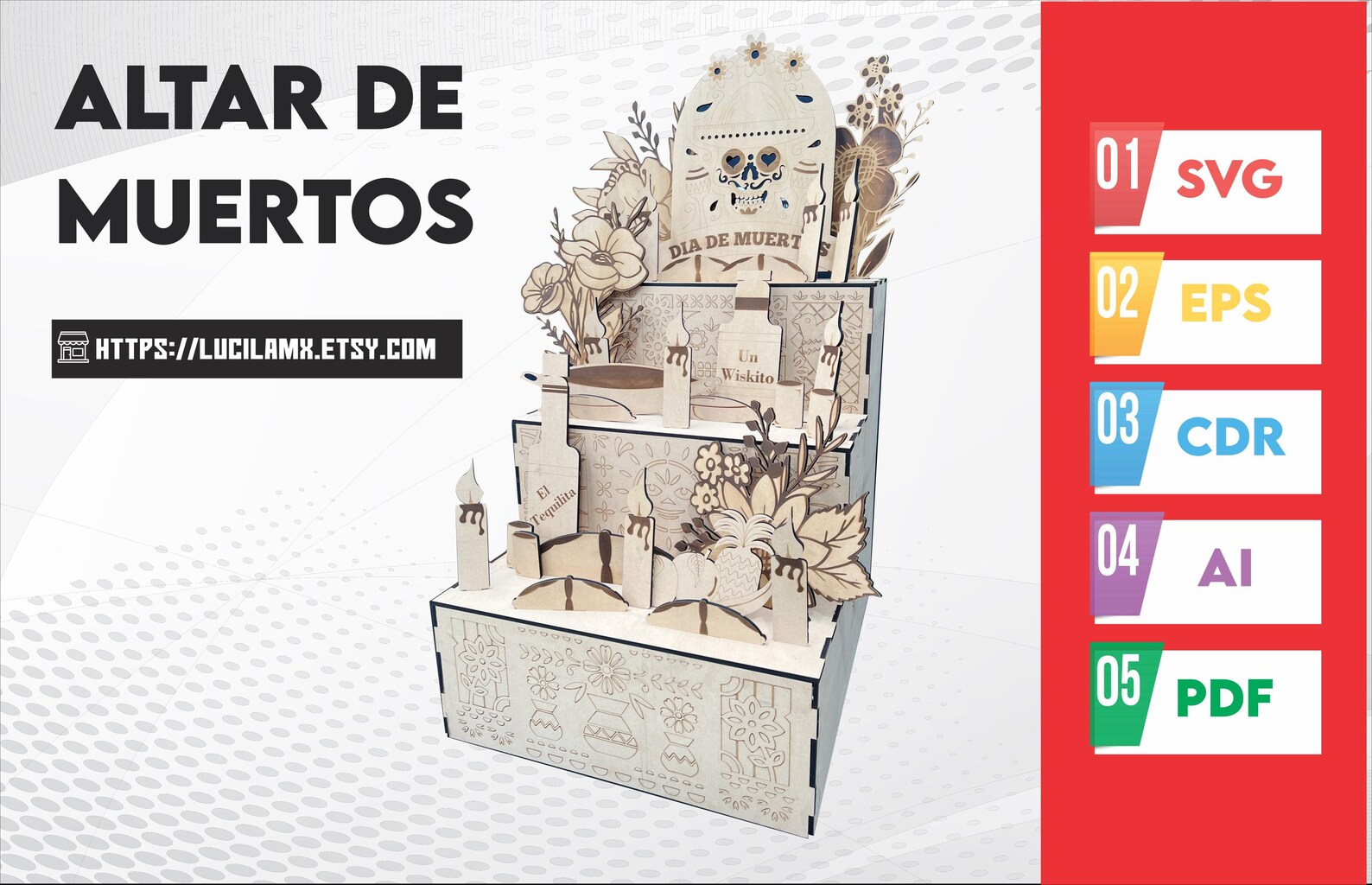 Day of the Dead Ofrenda Laser Cut File | Day of the Dead Altar SVG ...