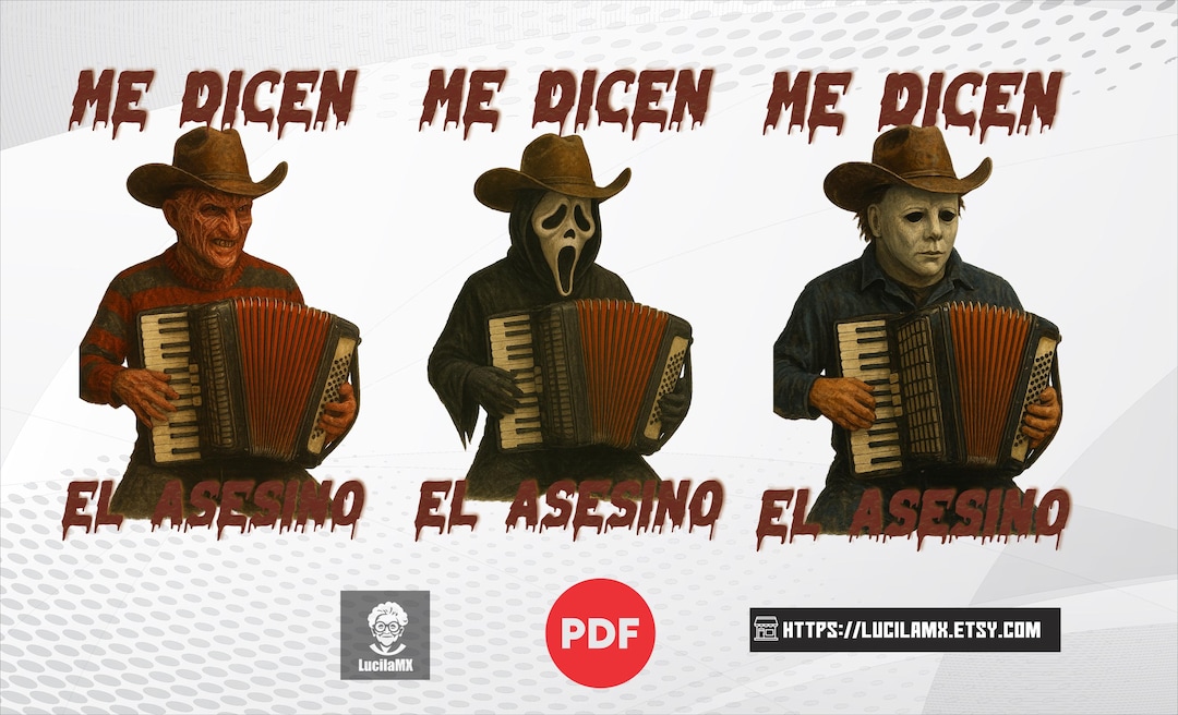 Me dicen el asesino por ahí PNG, paquete de asesinos de terror de ...