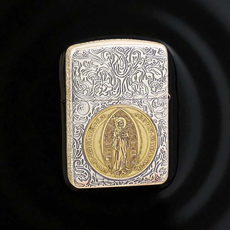 Saint Benedict Zippo Lighter – Engraved Miraculous Medal Protection ...
