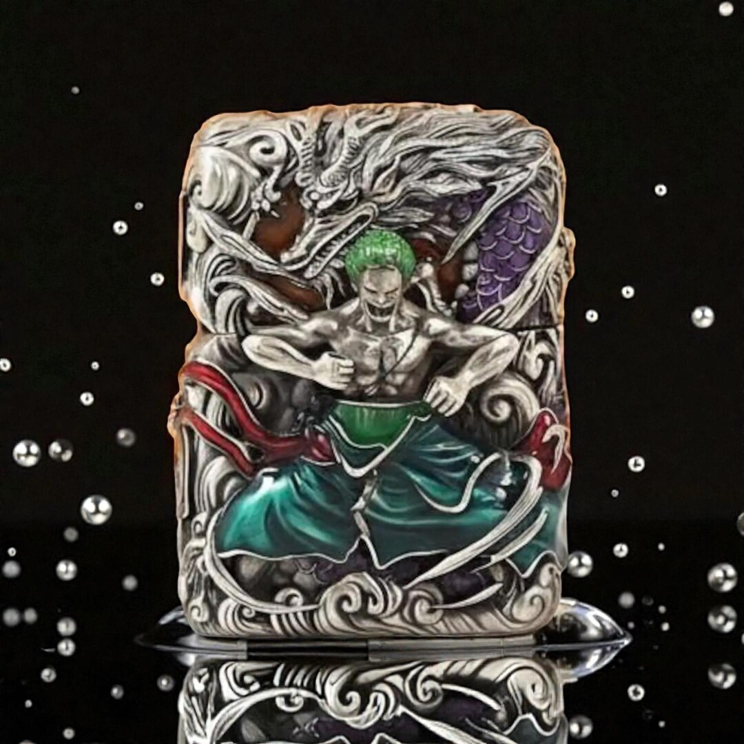 Zippo Zoro One Piece Lighter – 3D Custom Deep Relief Design, Hand ...