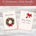 Printable Christmas Cards Bundle, DIY Holiday Greeting (PDF & PNG) - Etsy