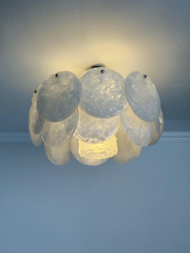 Vintage Acrylic Disc Ceiling Light 1960s | Space Age Pendant Lamp | Mid ...