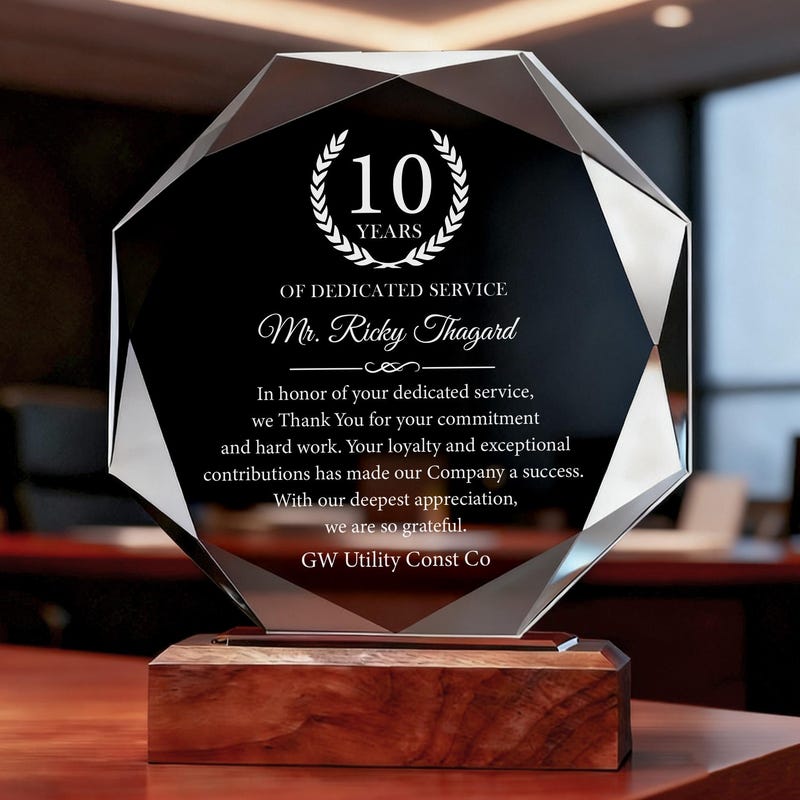 Personalized Glass Plaque - Etsy