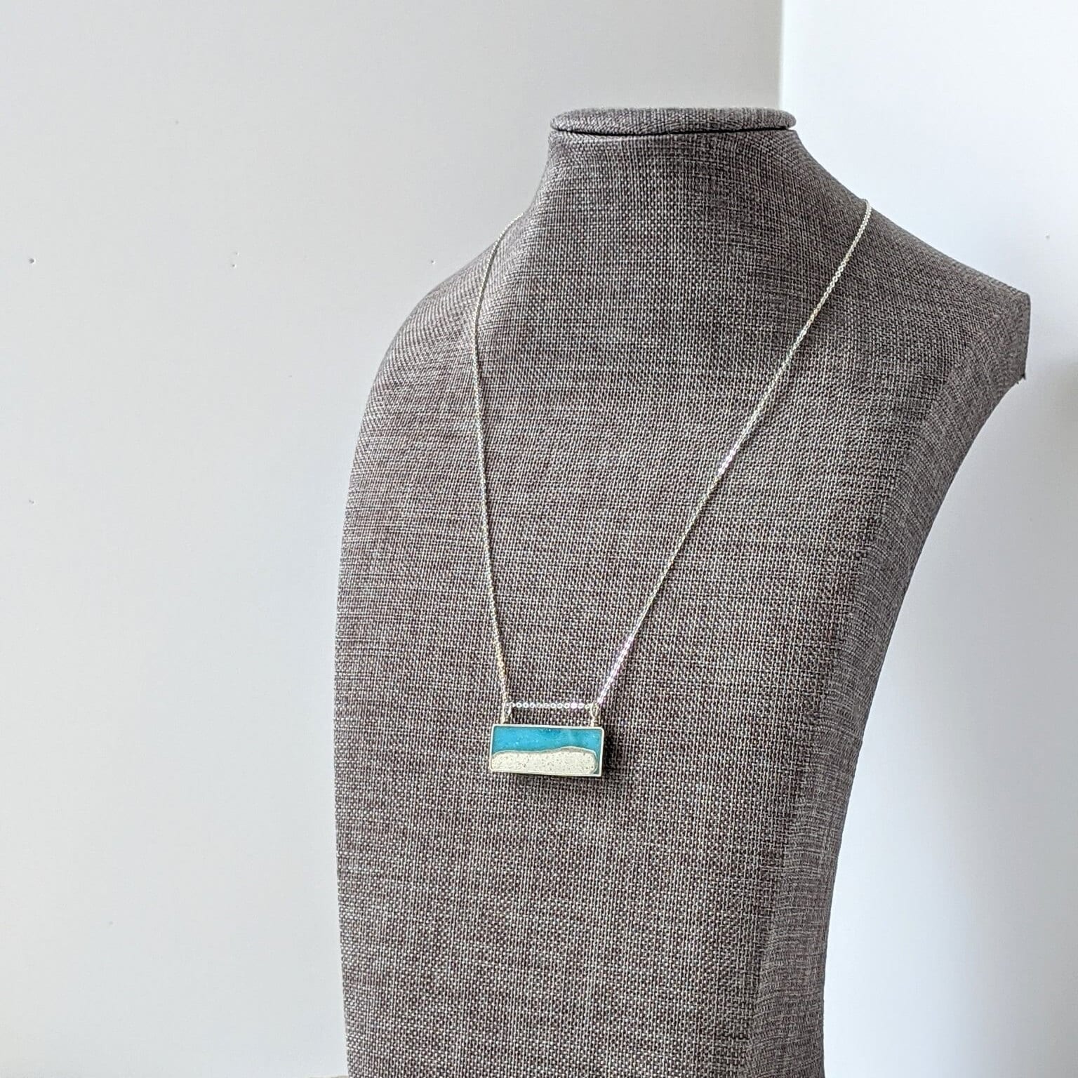 Sterling Silver Beach Scene Necklace - Etsy