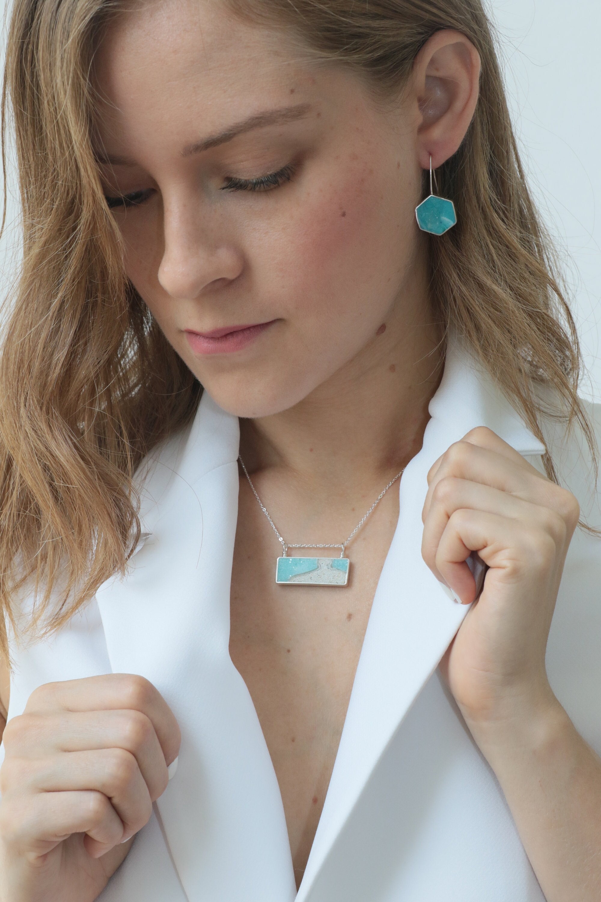 Sterling Silver Beach Scene Necklace - Etsy