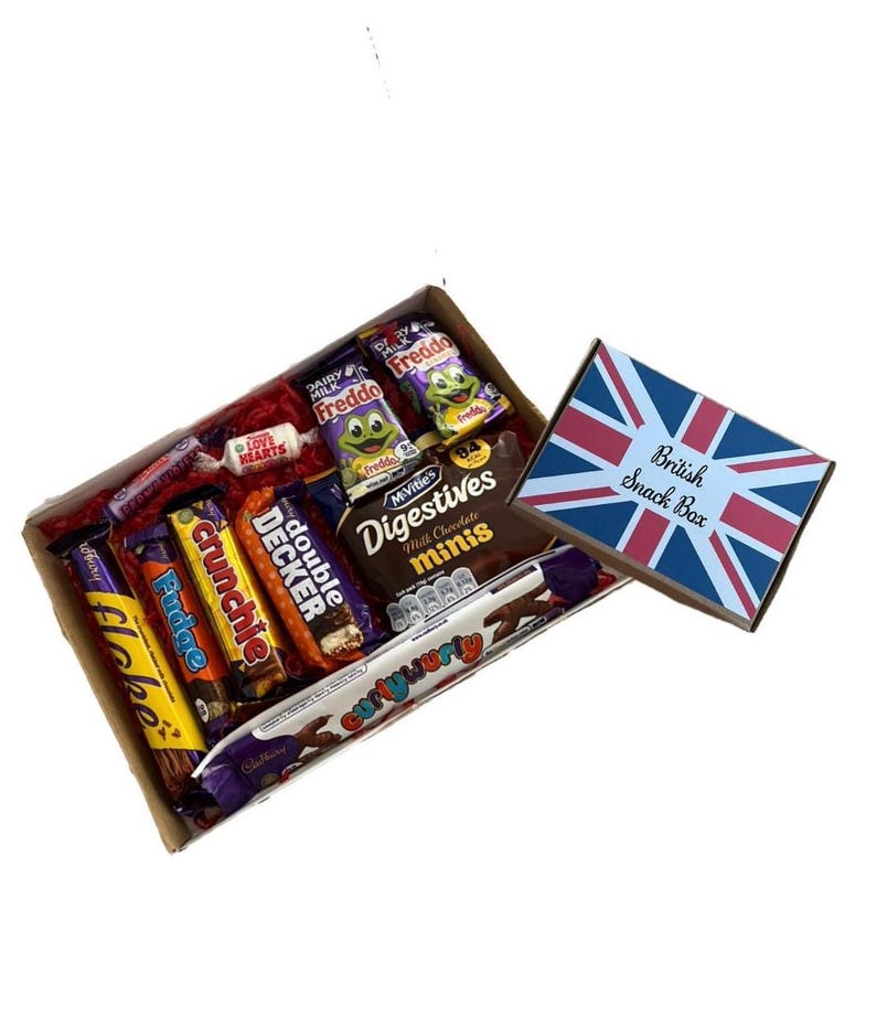 British Snack Box Selection. Chocolates, Biscuits & Sweets. 10 Items ...