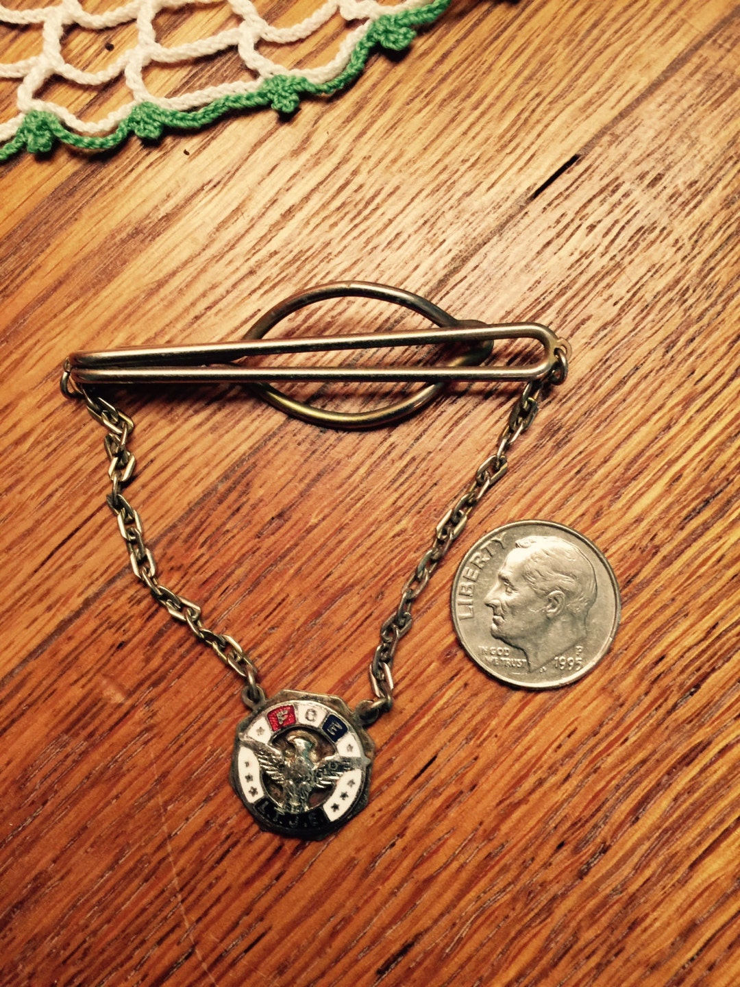 Vintage Tie Bar F.O.E. With Eagle Emblem - Etsy