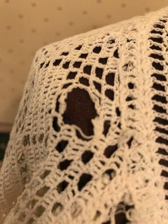 Victorian Crocheted Shoulder Cover Up Collar Edwardi… - Gem