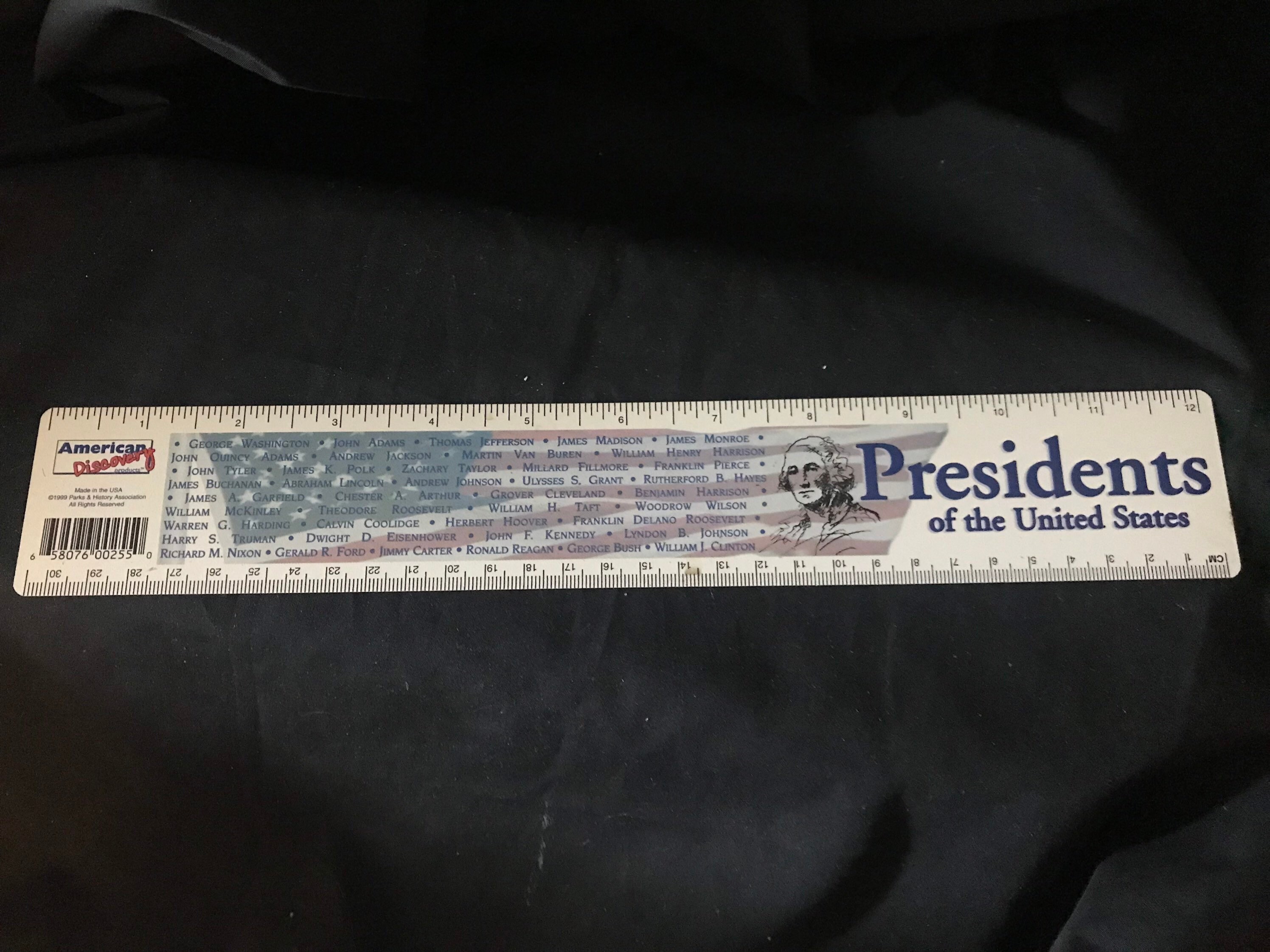 Plastic 'presidents of the US' 12 Ruler 1999 Color Washington to ...
