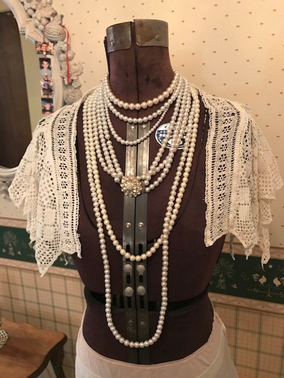 Victorian Crocheted Shoulder Cover Up Collar Edwardi… - Gem
