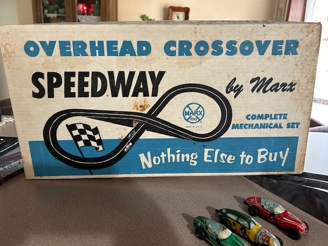 Vintage MARX Overhead Crossover Speedway Racing Track 3 Cars - Etsy