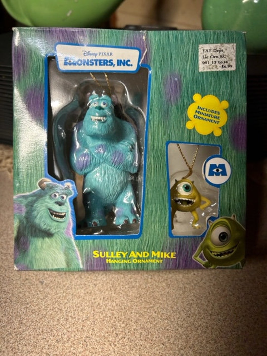 Enesco Disney Pixar 3 Boxed Monsters, Inc Christmas Ornament Sully ...