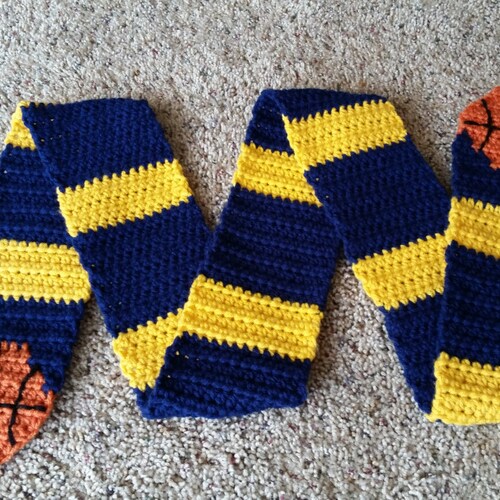 Crochet Pattern for Basketball Scarf - Etsy
