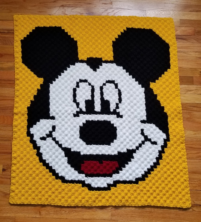 Mickey Mouse C2C Crochet Graph Pattern - Etsy