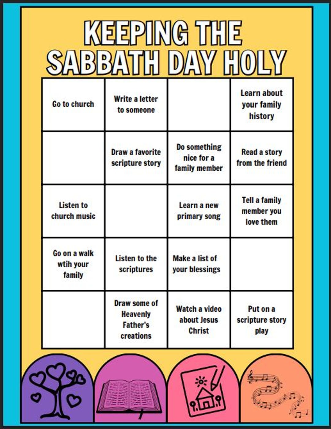 Keeping the Sabbath Day Holy Printable - Etsy
