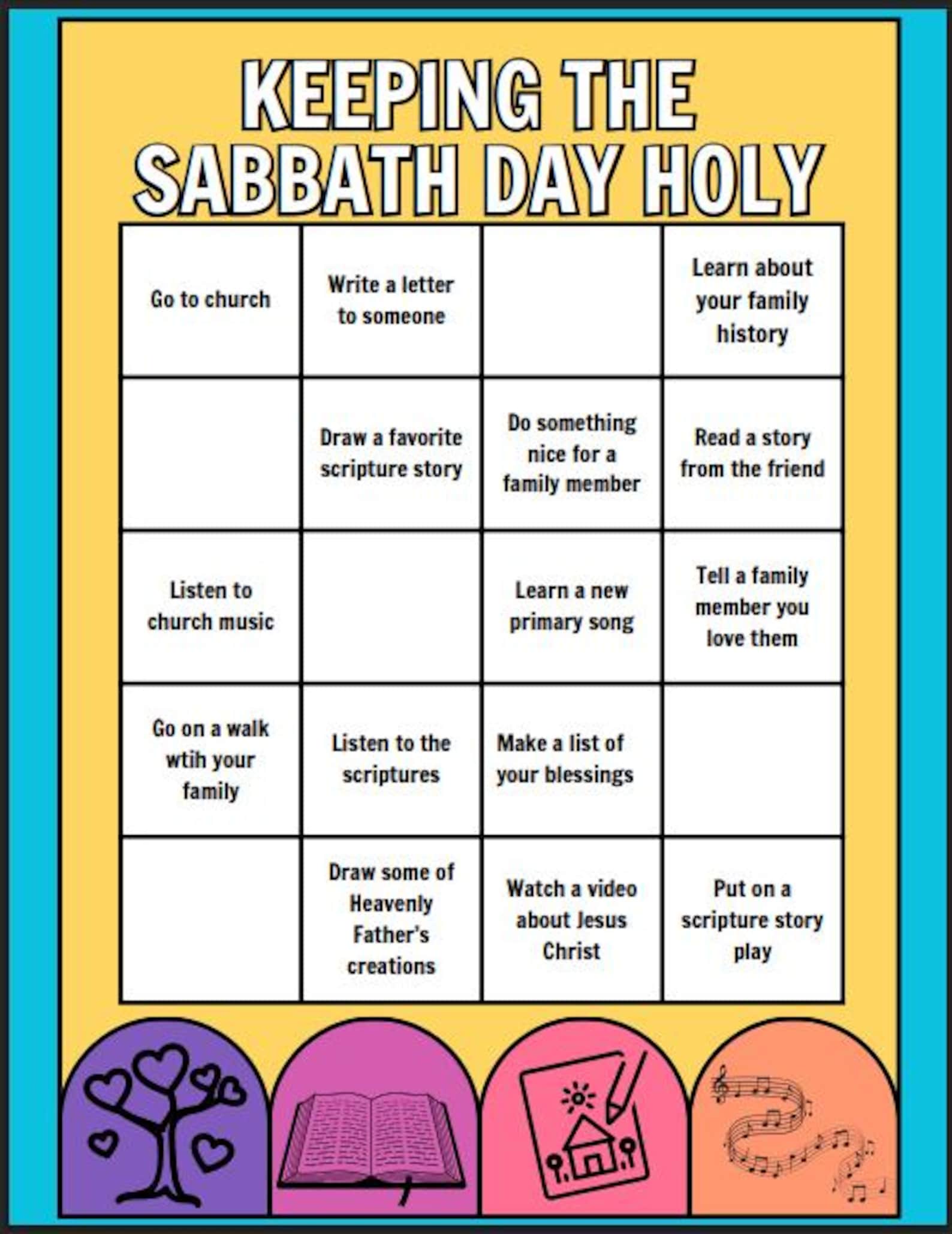 Keeping the Sabbath Day Holy Printable - Etsy
