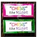 Chews the Right Labels/stickers - Etsy