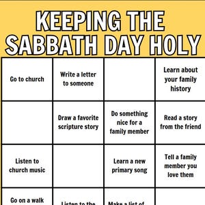 Keeping the Sabbath Day Holy Printable - Etsy
