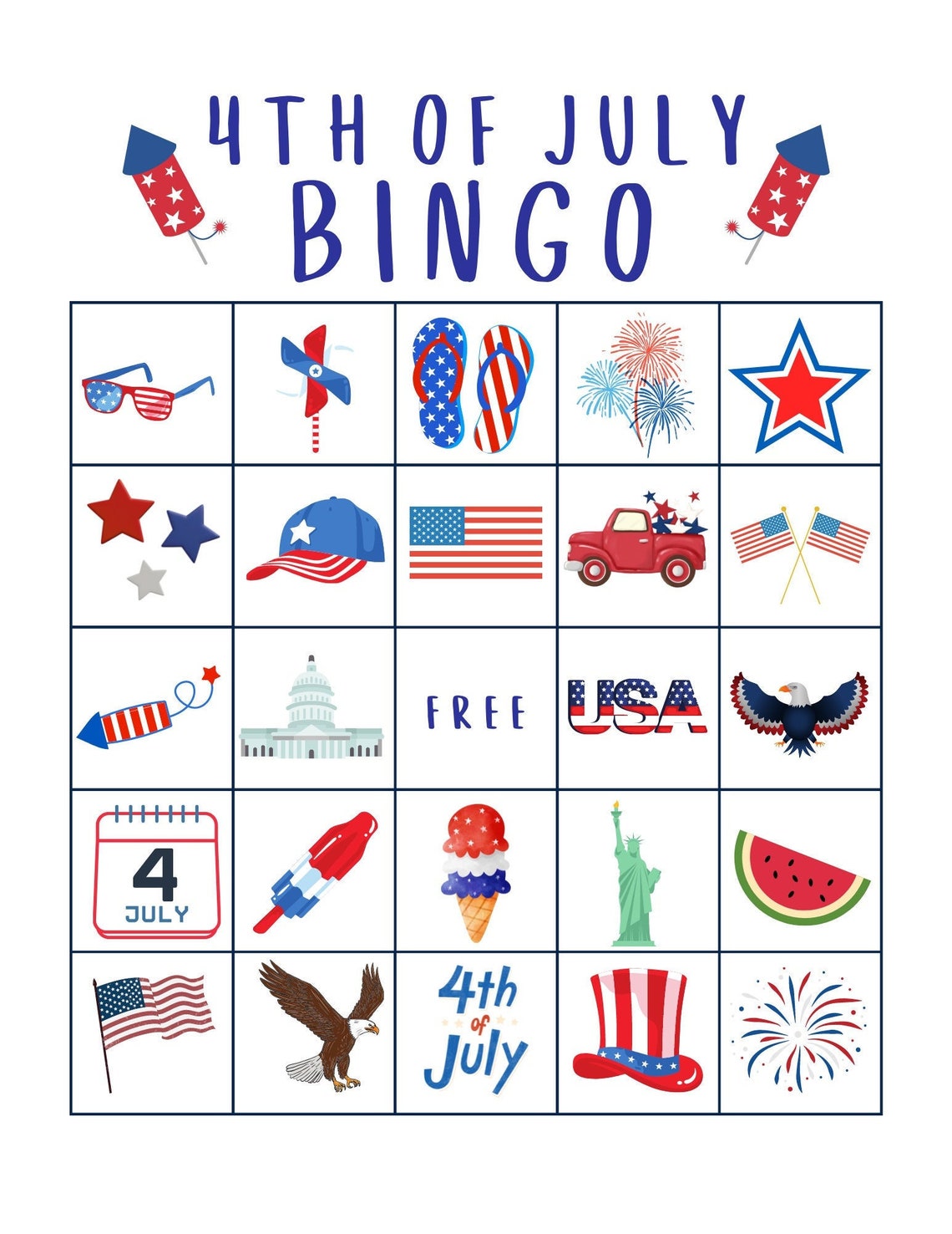 4th of July Activity Bundle - Includes Bingo, Word Search, Scavenger ...
