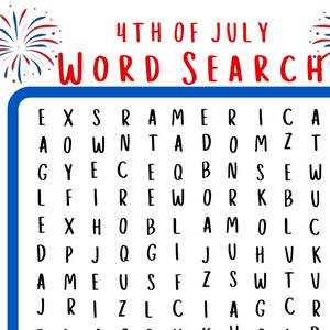 4th of July Activity Bundle Includes Bingo, Word Search, Scavenger Hunt ...