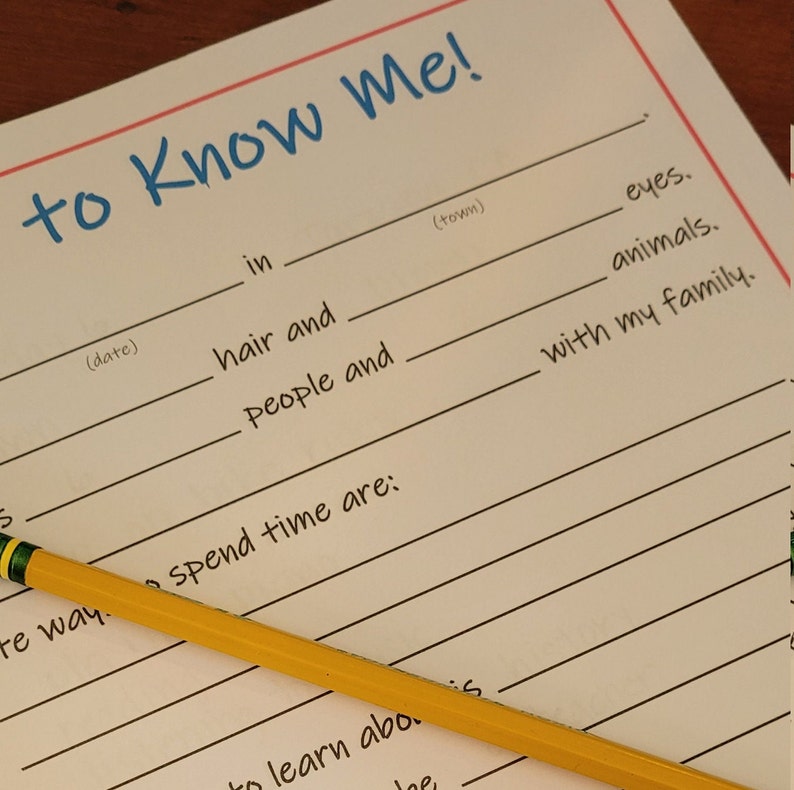 Primary Get to Know Me Game, Spotlight Activity - Etsy