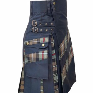Modern Hybrid Utility Kilt for Men – Scottish Tartan Inner Pleats ...