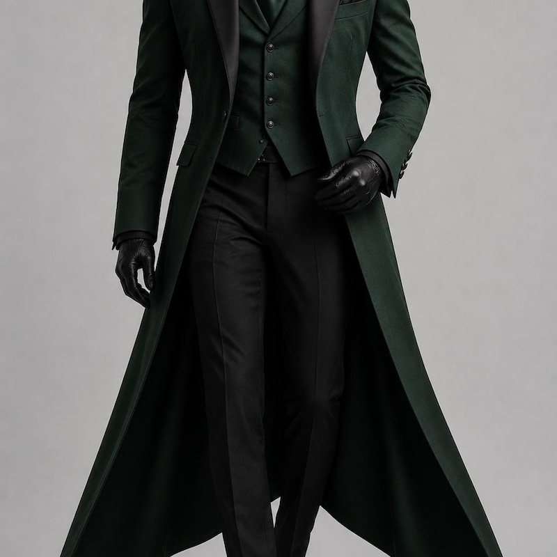 Dark Green Gothic Suit - Etsy