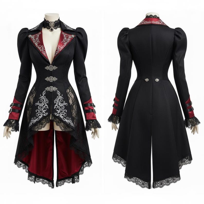 Victorian Gothic Frock for Women – Steampunk Gothic Frock, Punk Rave ...