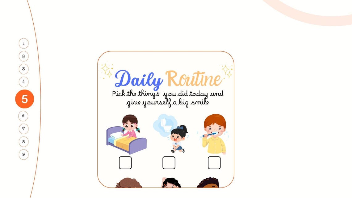 Editable Kids Morning Routine Chart, Daily Checklist (digital Download ...