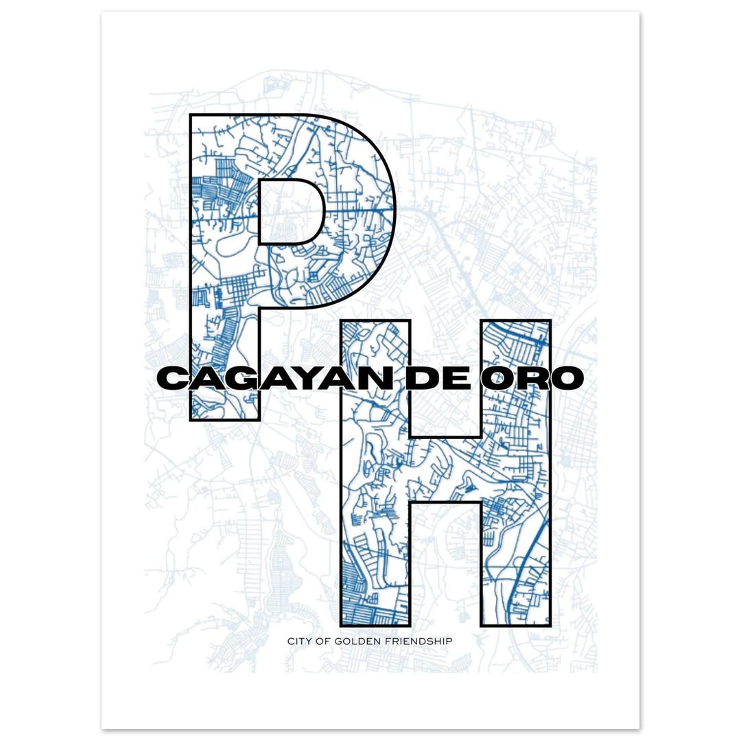Cagayan De Oro | City of Golden Friendship | Map Art Print | Filipino ...